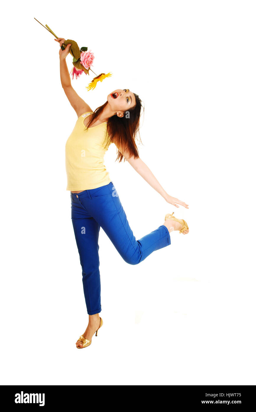 woman, legs, isolated, flower, flowers, plant, standing, dancing, dance ...