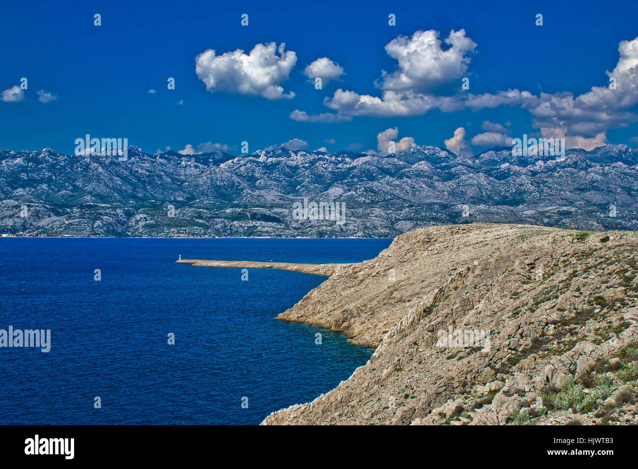 blue, horizon, stone, rock, salt water, sea, ocean, water, mountain ...
