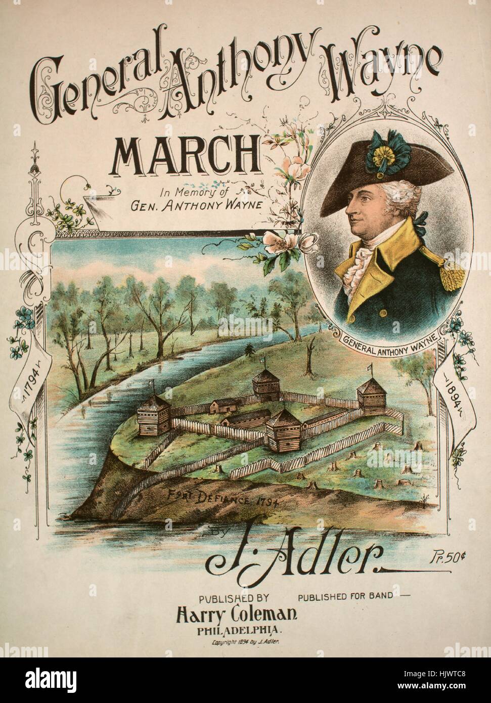 Sheet music cover image of the song 'General Anthony Wayne March ...