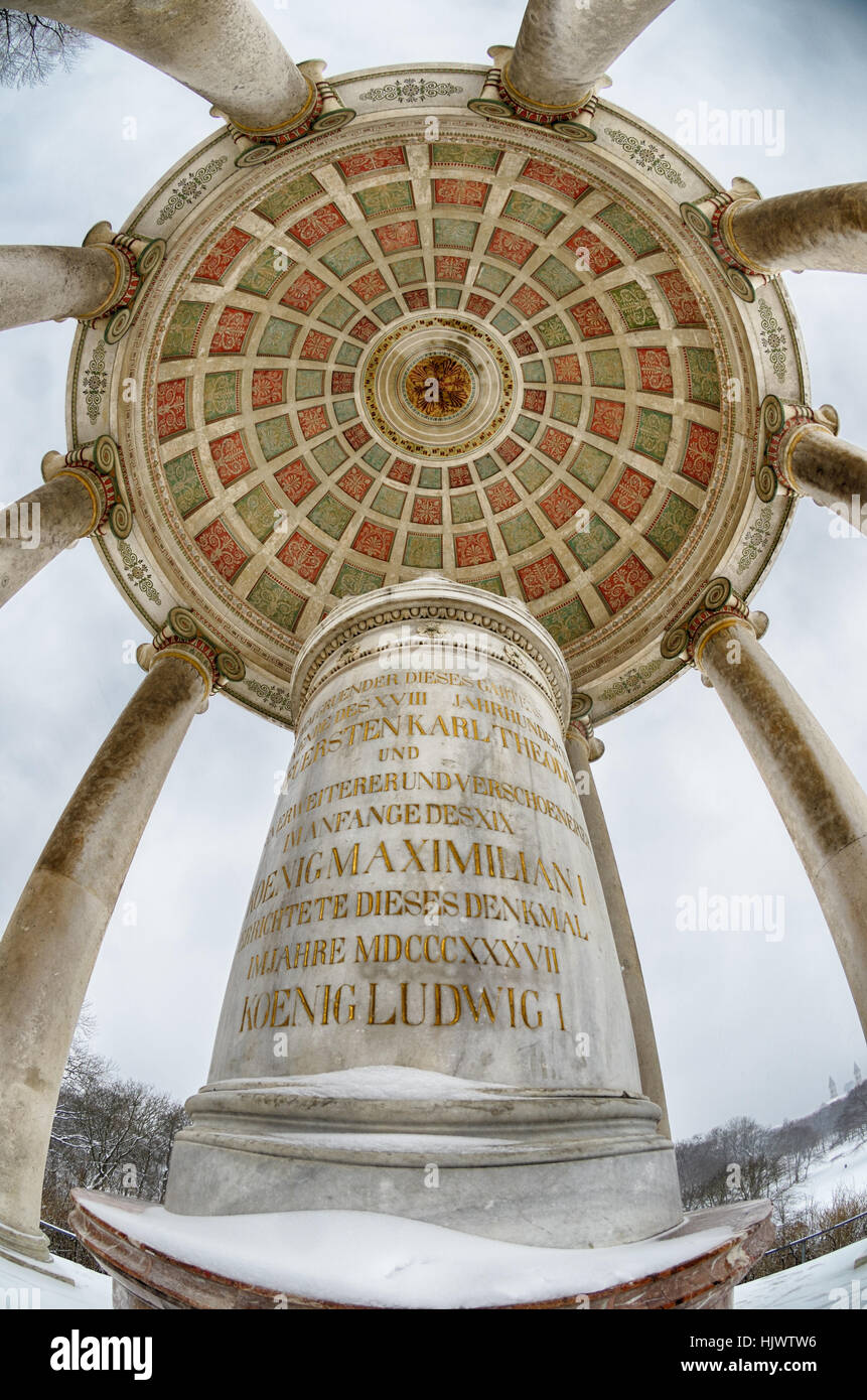 dome, munich, temple, dome, munich, rotunda, monopteros, monopterus ...