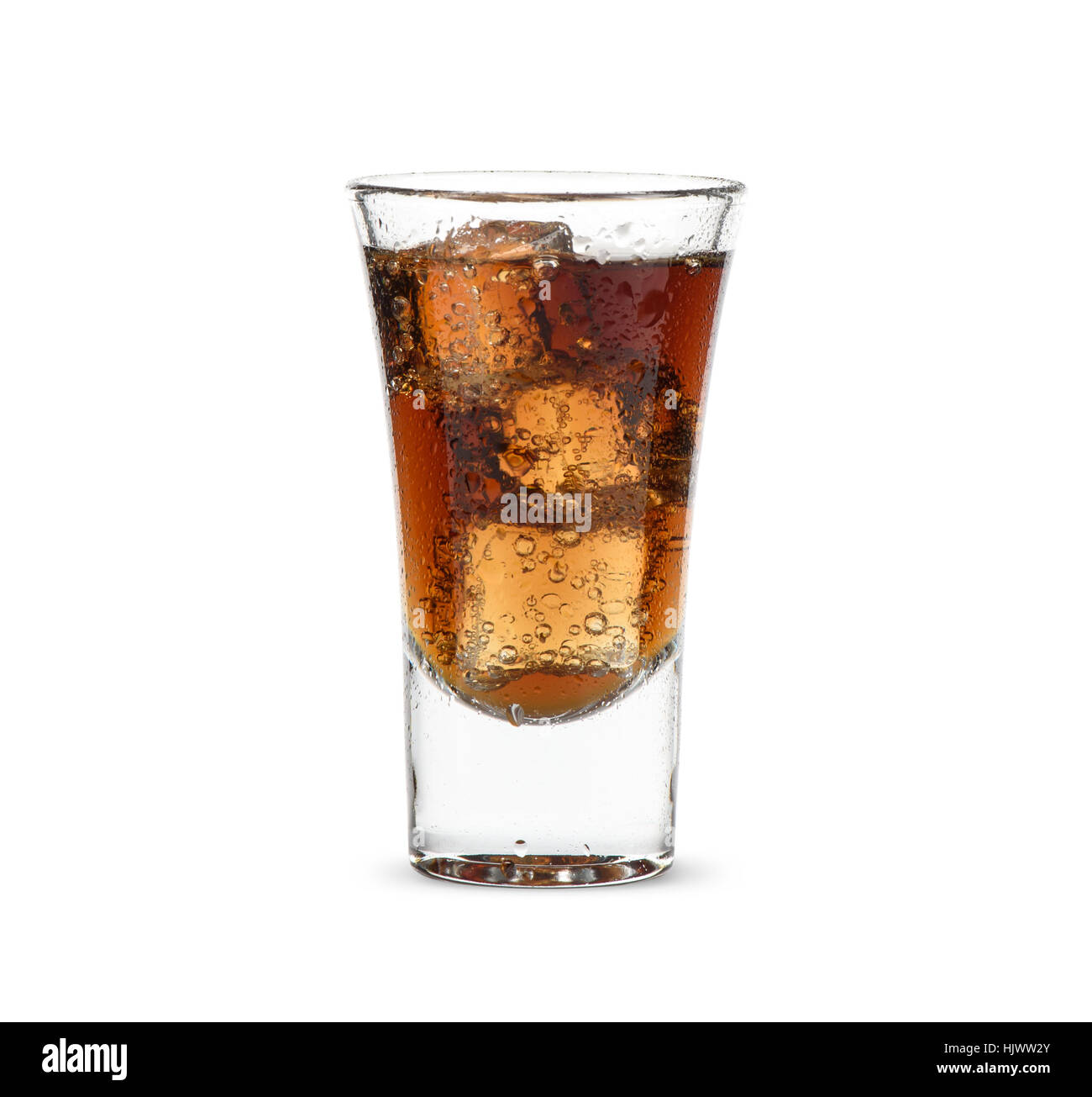 alcoholic drink with ice cubes isolated on white background Stock Photo ...