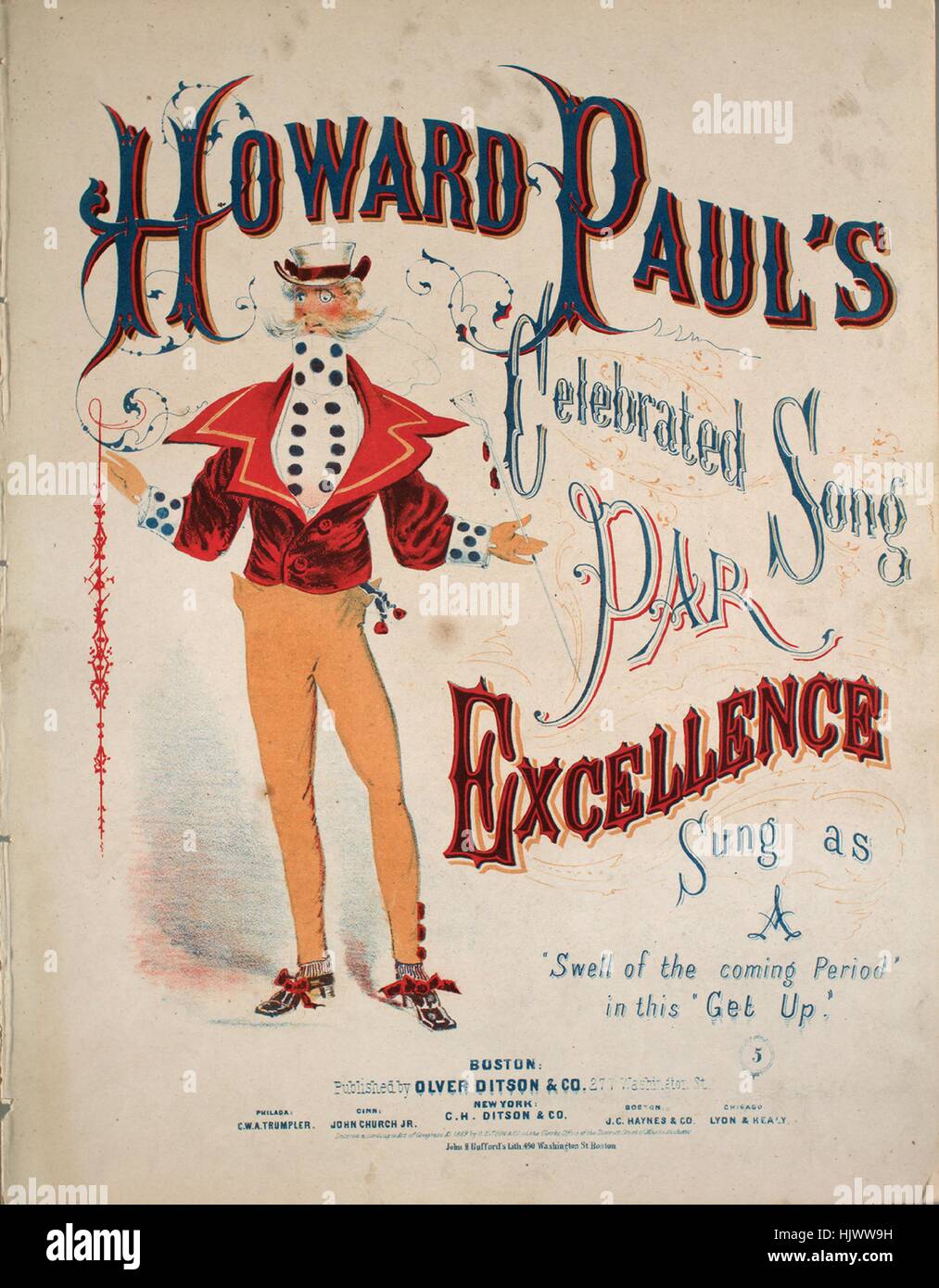 Sheet music cover image of the song 'Howard Paul's Celebrated Song Par ...