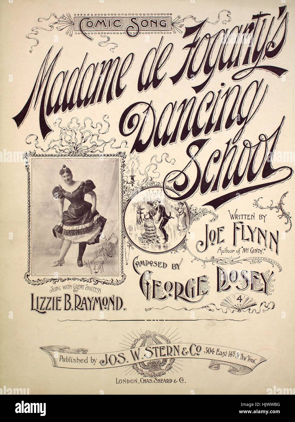 Sheet music cover image of the song 'Comic Song Madame de Fogarty's ...