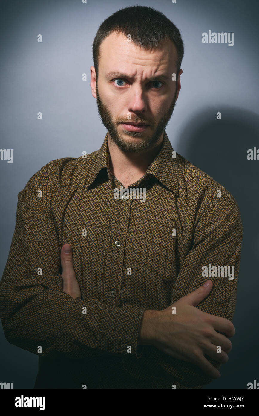 Angry bearded man hi-res stock photography and images - Alamy