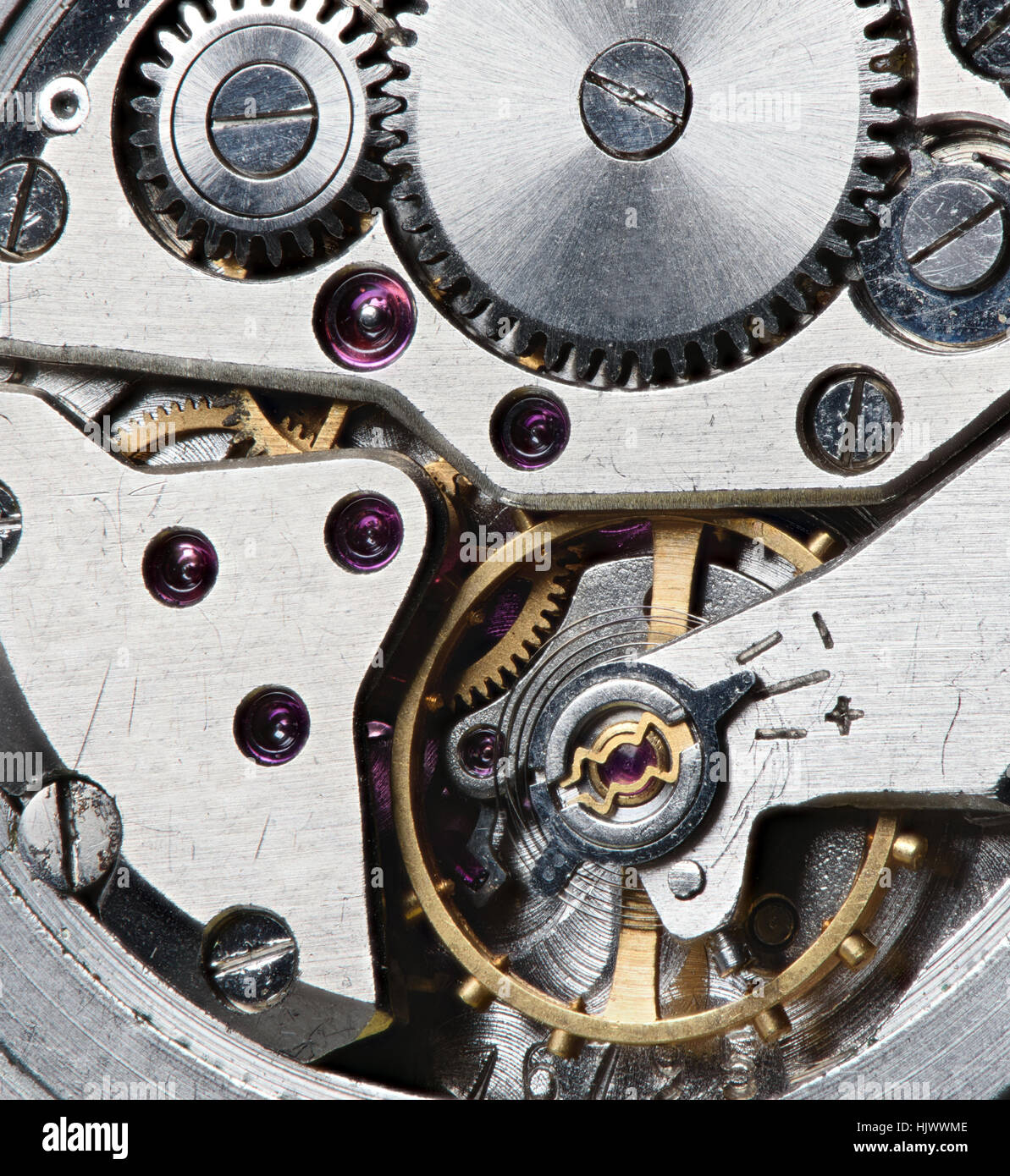 close up of Clock mechanism. macro shot Stock Photo - Alamy