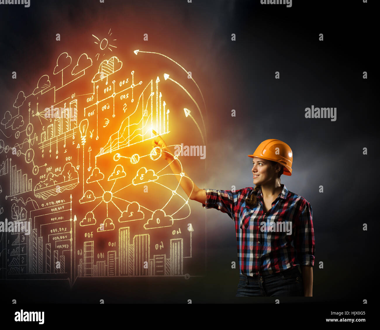 Female project manager icon hi-res stock photography and images - Alamy