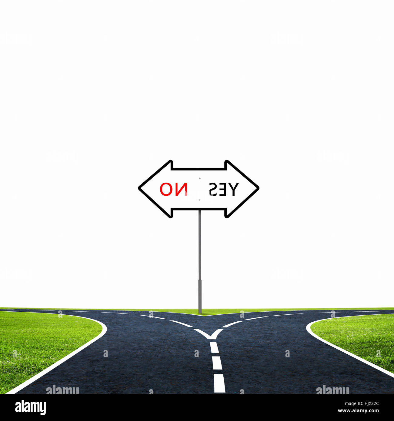 Cross road sign green hi-res stock photography and images - Alamy