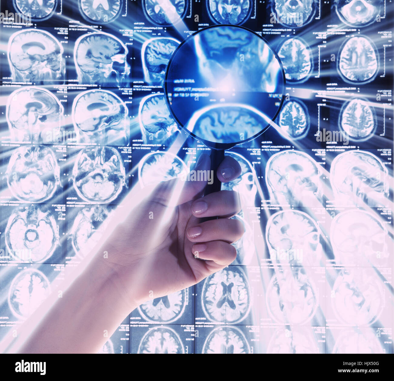 Report magnifier hi-res stock photography and images - Alamy