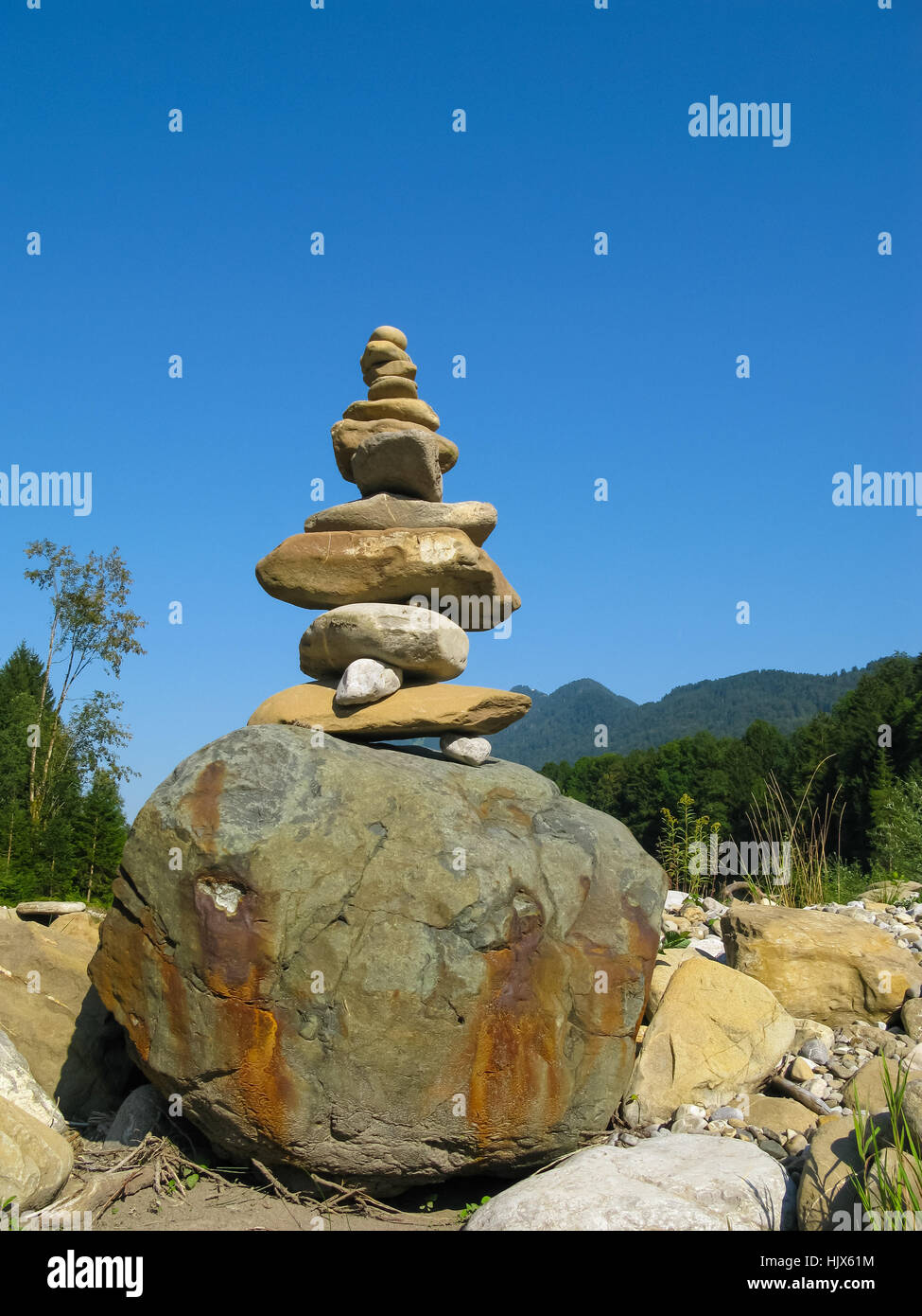 stone, rock, equilibrium, reflection, scenery, countryside, nature ...