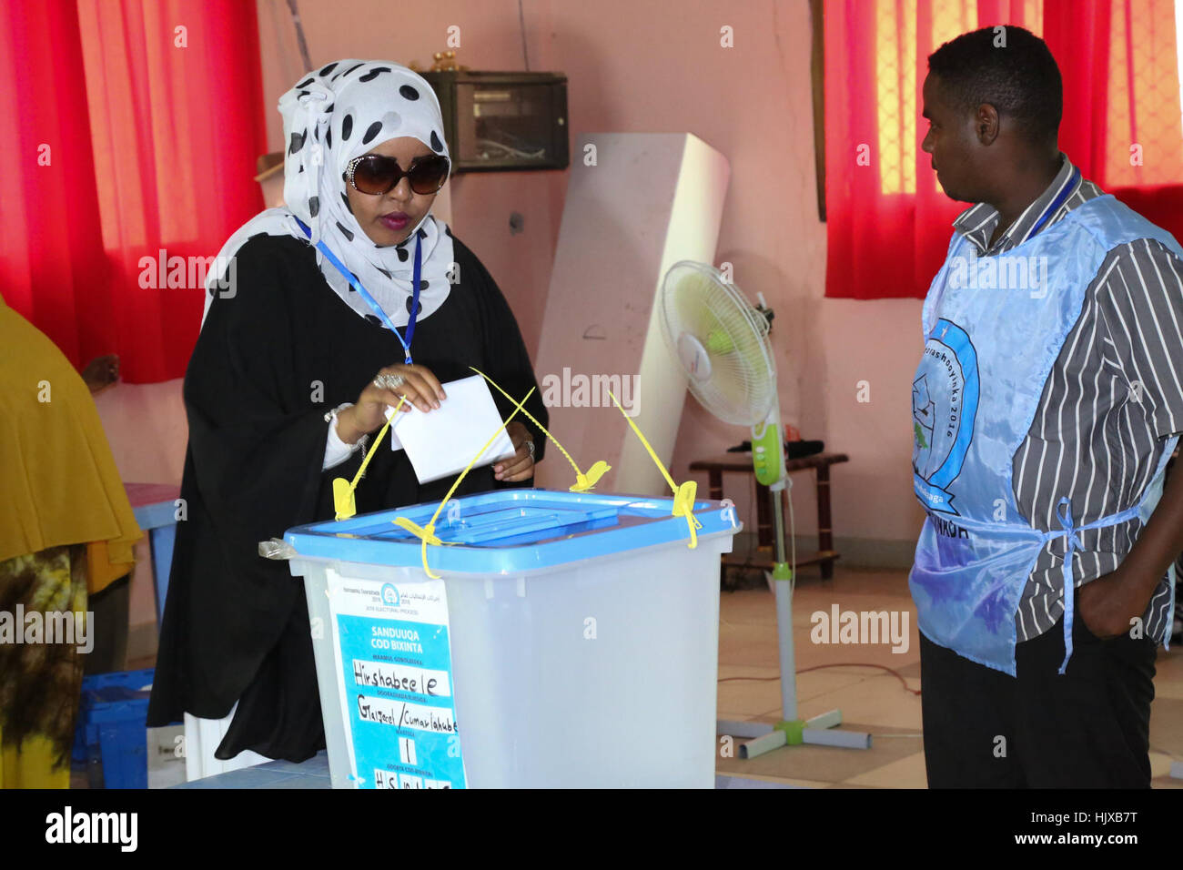 A delegate casts a vote during the election process for members of the ...