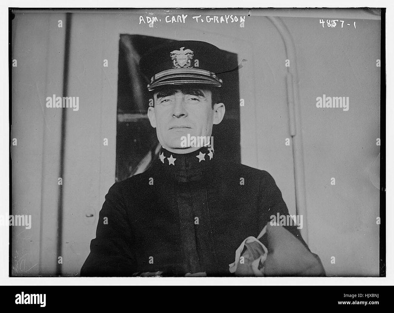 A formal portrait of Adm. Cary T. Grayson, a prominent figure in the U ...