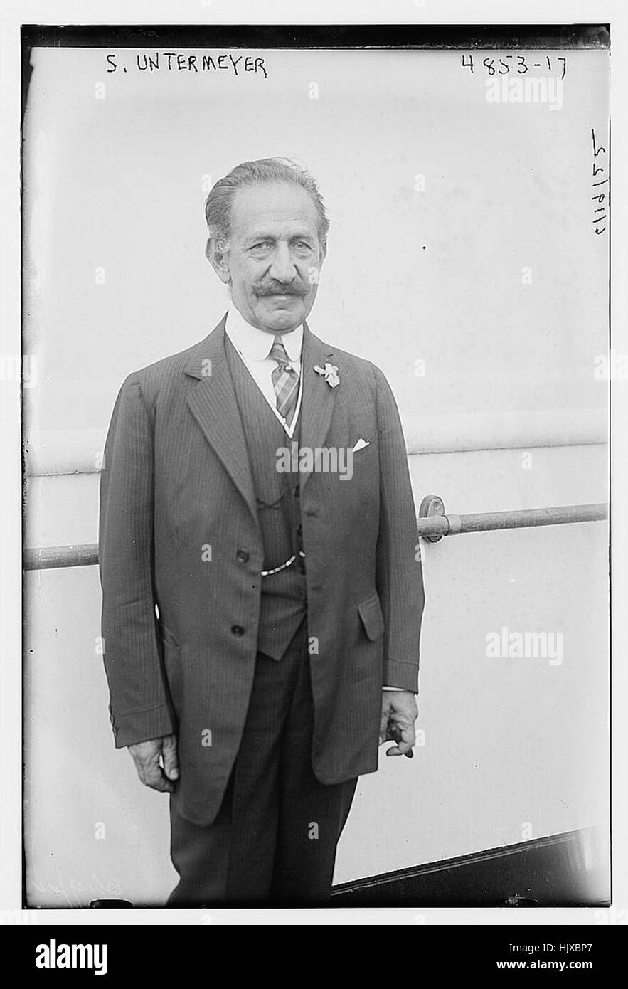 A portrait of Samuel Untermeyer, a notable figure in American history ...