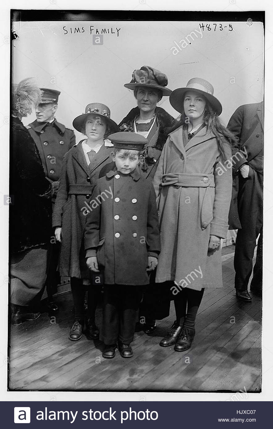 A historical photograph of the Sims family, capturing the personal and ...