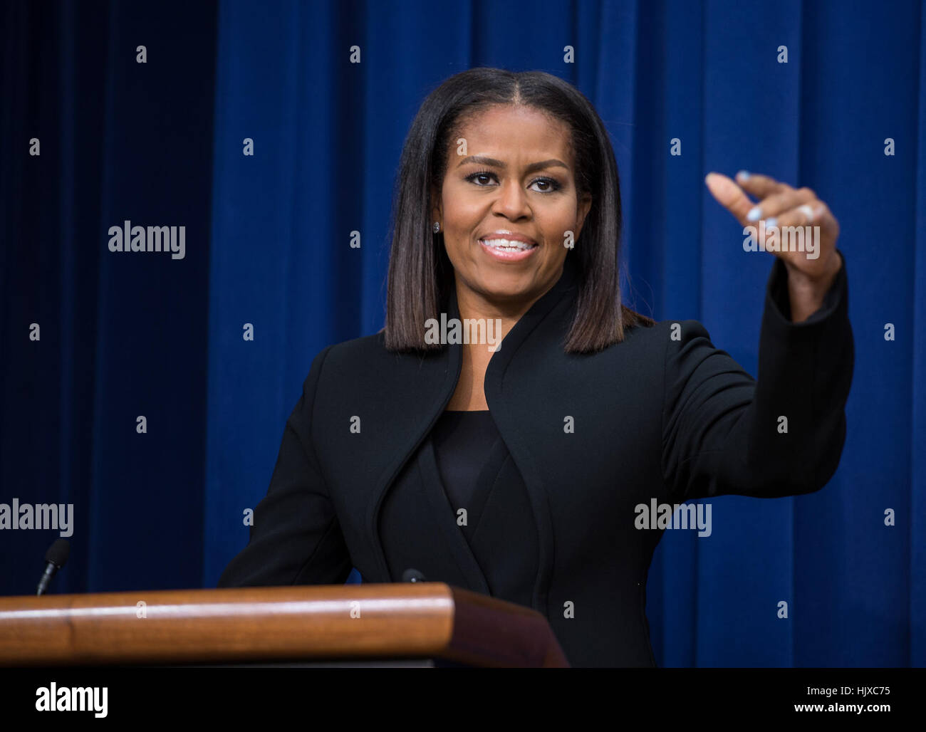 First Lady Michelle Obama participated in a discussion following the ...
