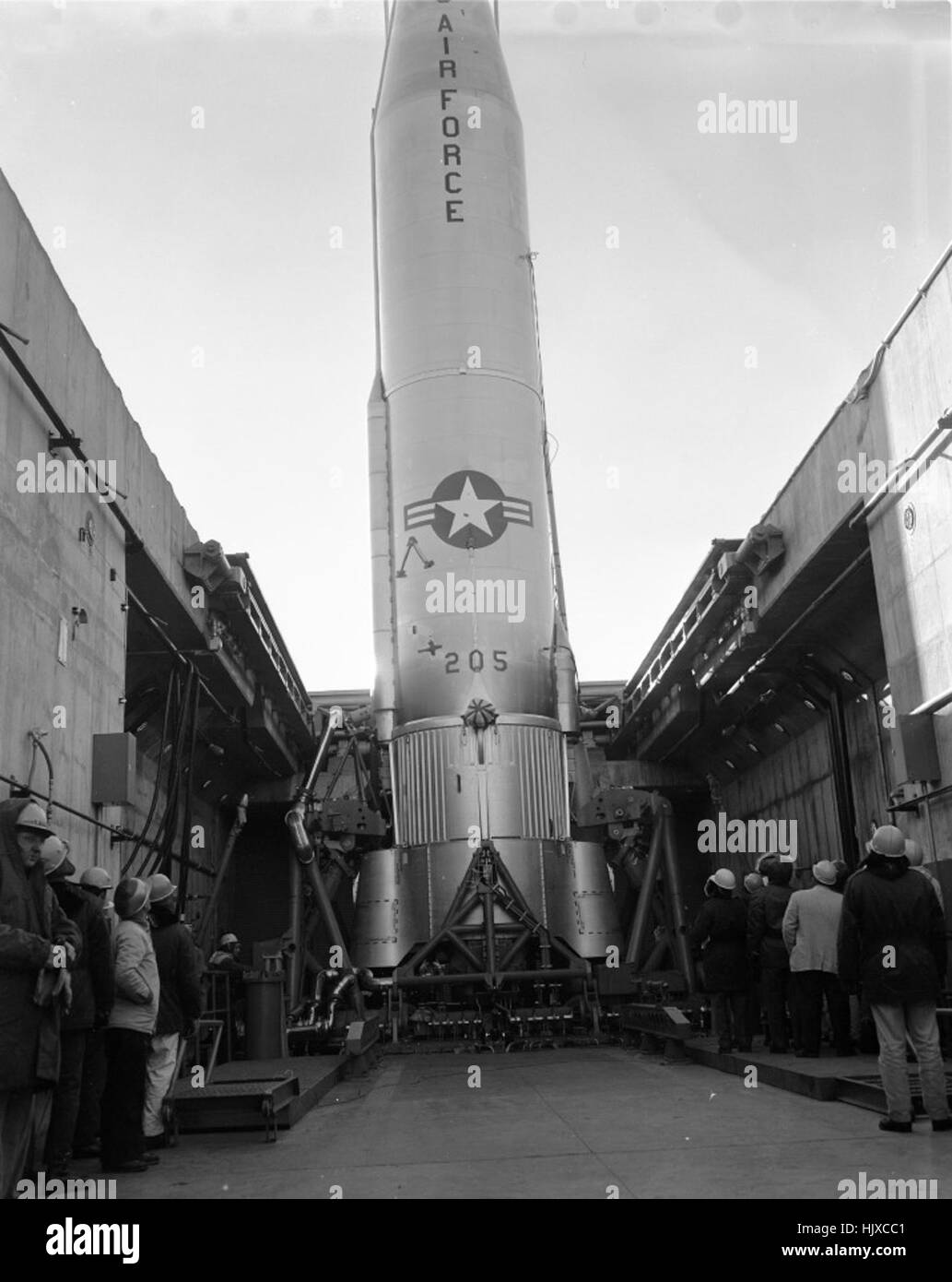 A selection of images documenting the development of the Atlas missile ...