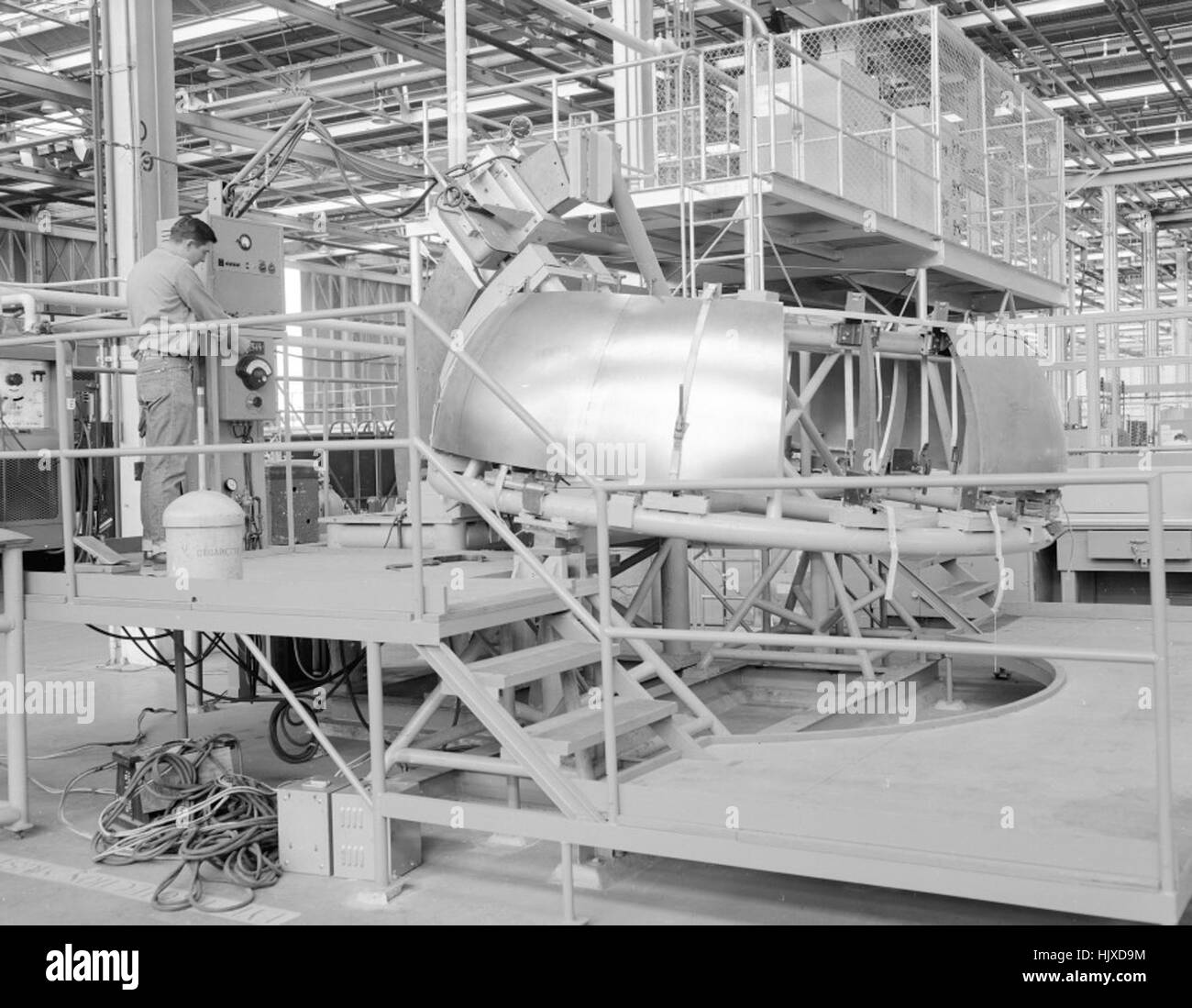 A series of photographs documenting the Atlas missile system, part of ...