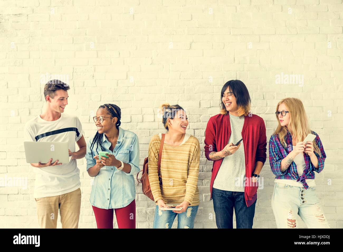 Diversity Students Friends Happiness Concept Stock Photo - Alamy