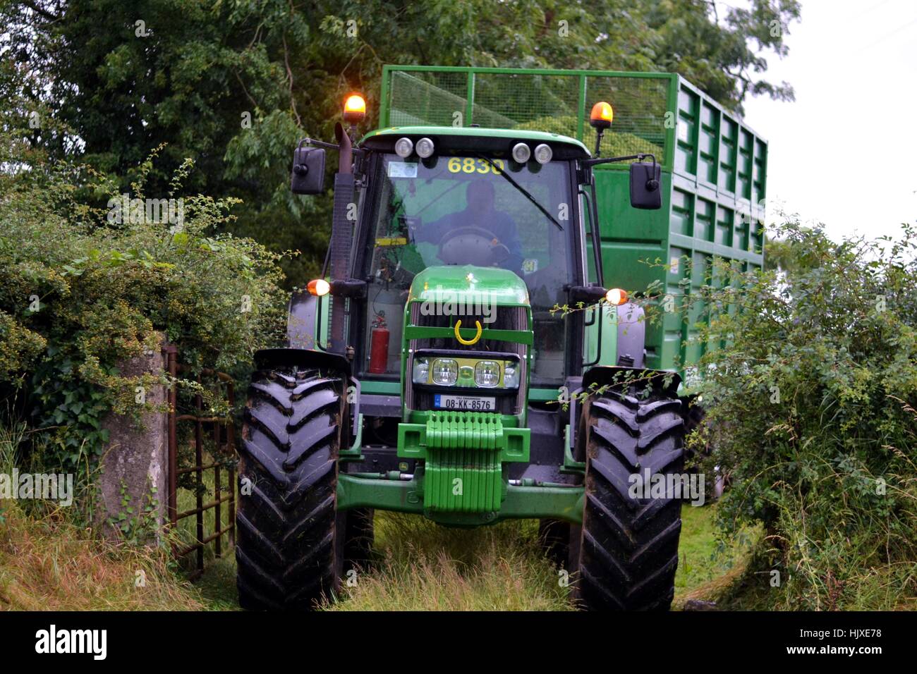 a tractor with trailer Stock Photo - Alamy