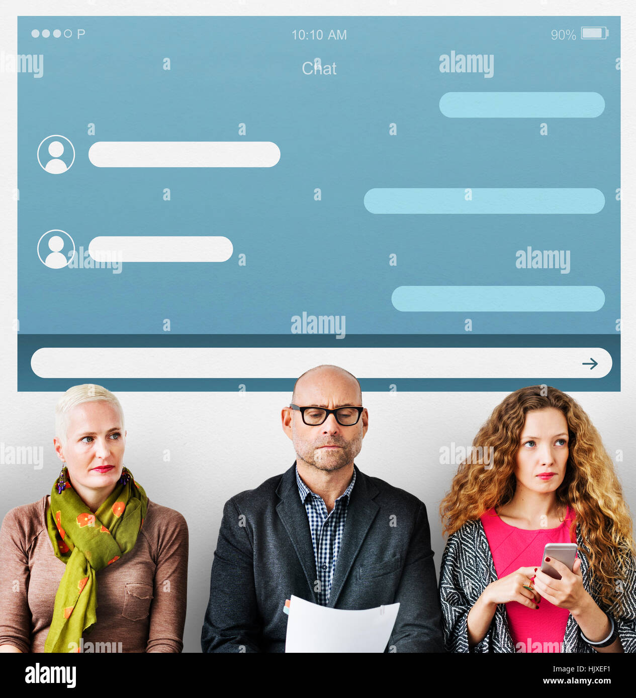 Blank Chat Mock Up Concept Stock Photo - Alamy