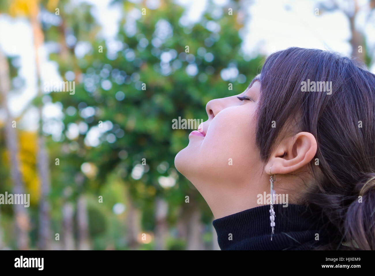 Beautiful Girl Enjoying Life Stock Photo - Alamy