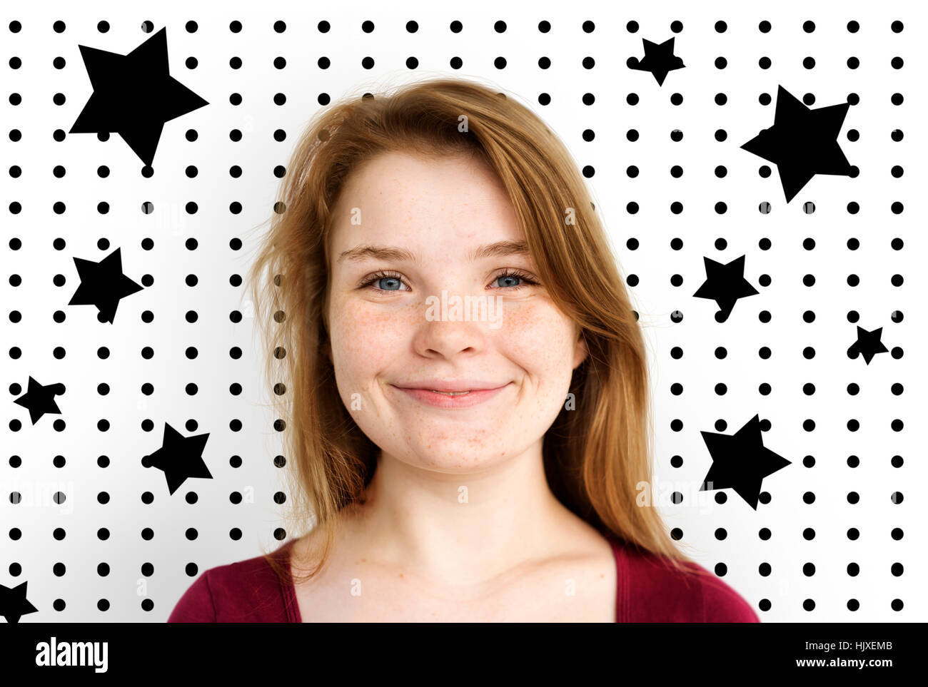 Young Woman Positive Expression Concept Stock Photo - Alamy