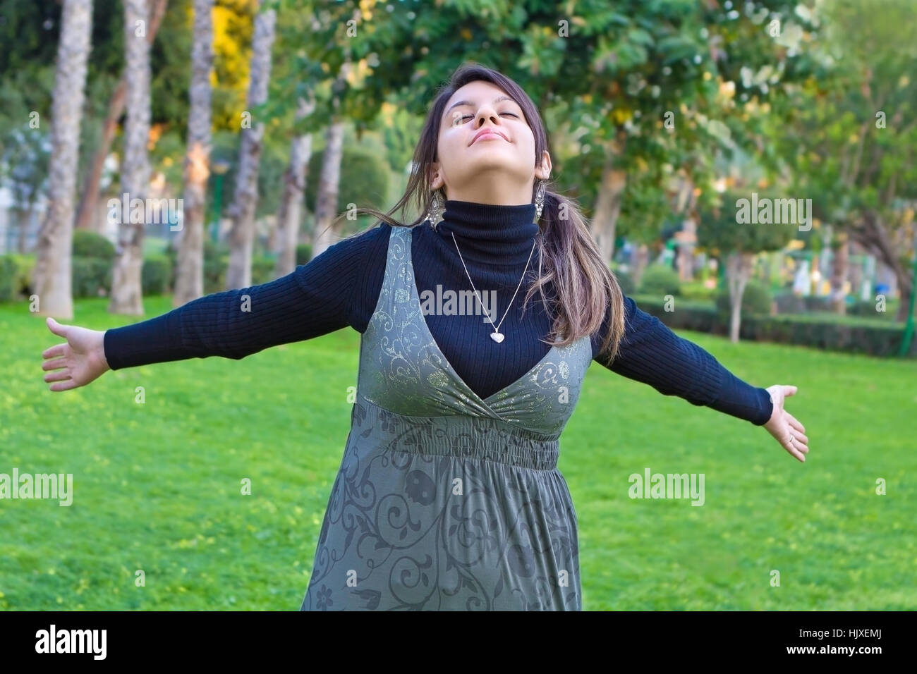 Beautiful Girl Enjoying Life Stock Photo - Alamy