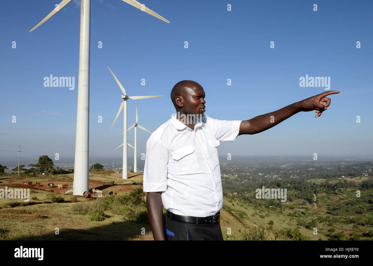 KENYA, Nairobi, Ngong Hills, 25,5 MW Wind Power Station with Vestas and ...