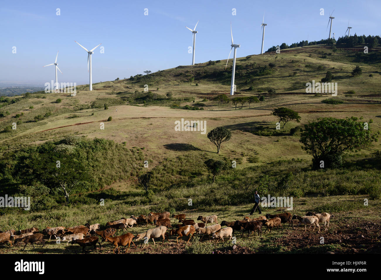 KENYA, Nairobi, Ngong Hills, 25,5 MW Wind Power Station with Vestas and ...