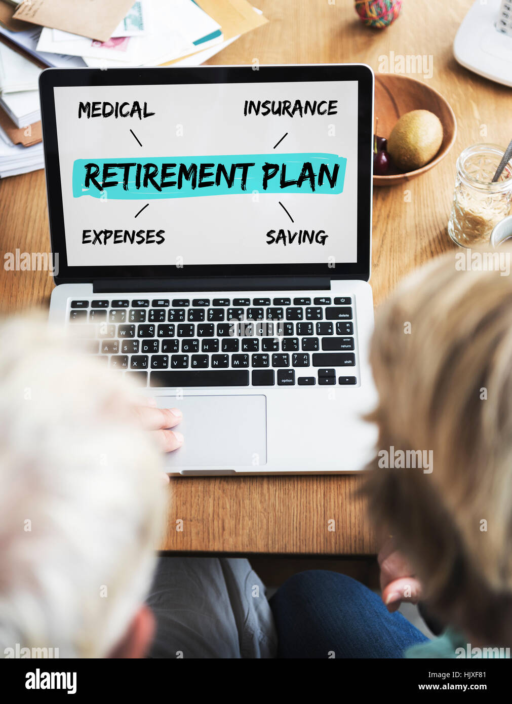 Retirement Plan Diagram Graphic Concept Stock Photo - Alamy