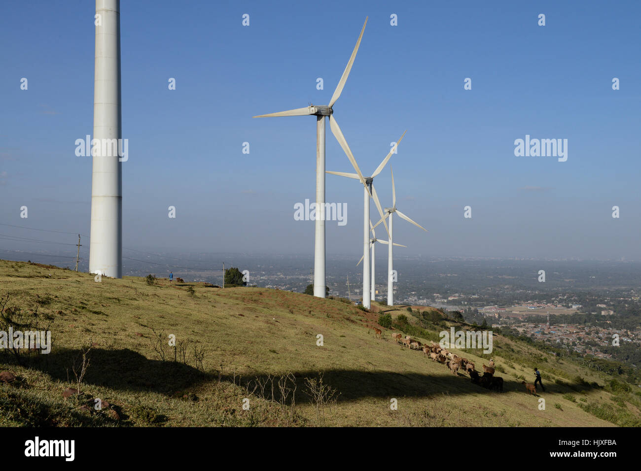 KENYA, Nairobi, Ngong Hills, 25,5 MW Wind Power Station with Vestas and ...