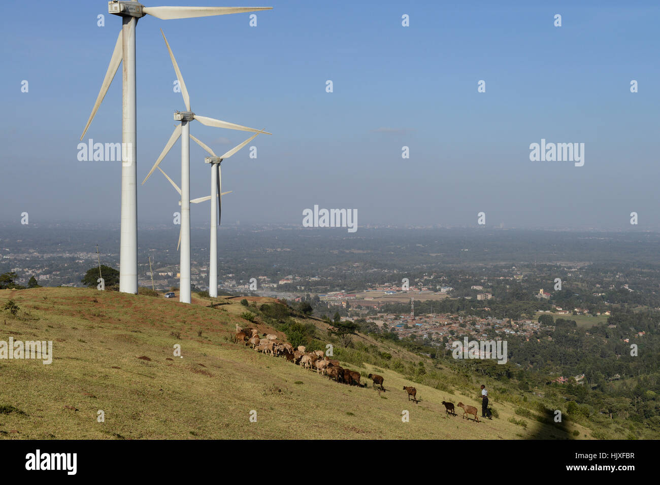 KENYA, Nairobi, Ngong Hills, 25,5 MW Wind Power Station with Vestas and ...