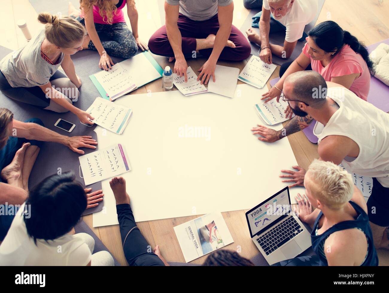 Diversity People Exercise Class Relax Concept Stock Photo - Alamy
