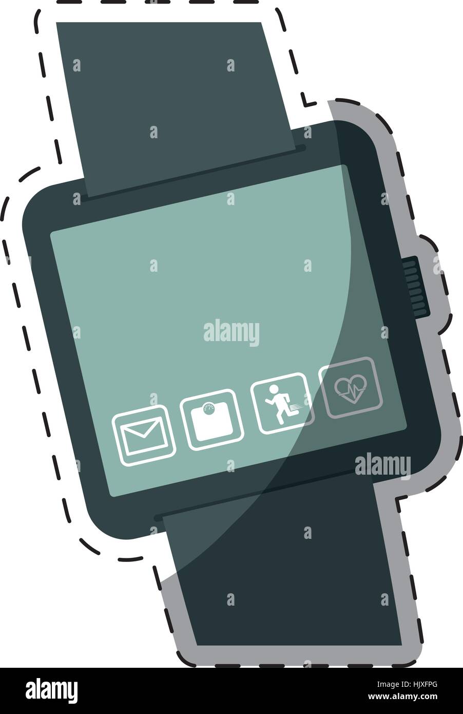 smartwatch button thumbnail icon imagevector illustration design Stock ...