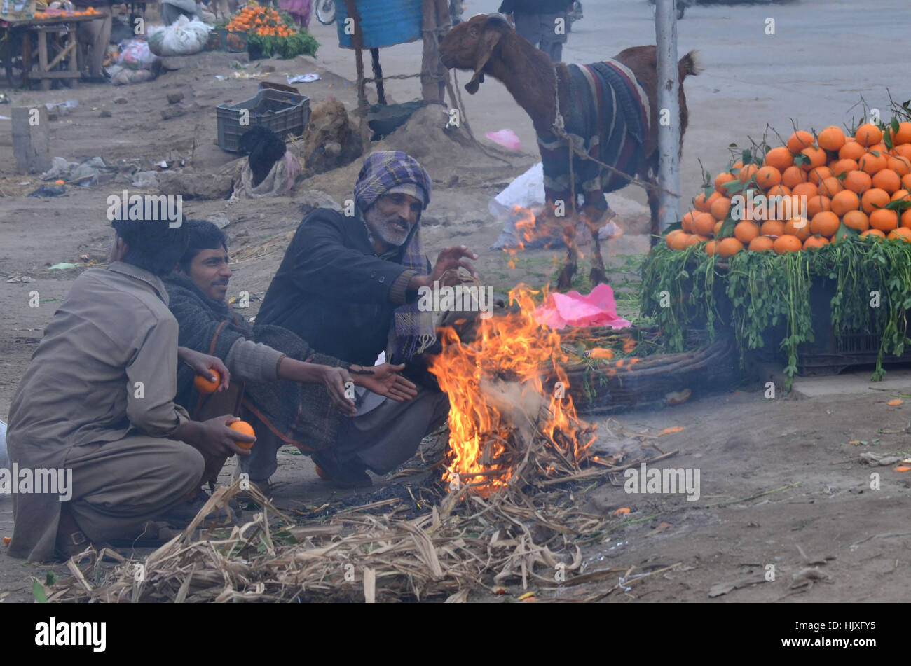 Lahore, Pakistan. 24th Jan, 2017. Pakistani people busy in their ...