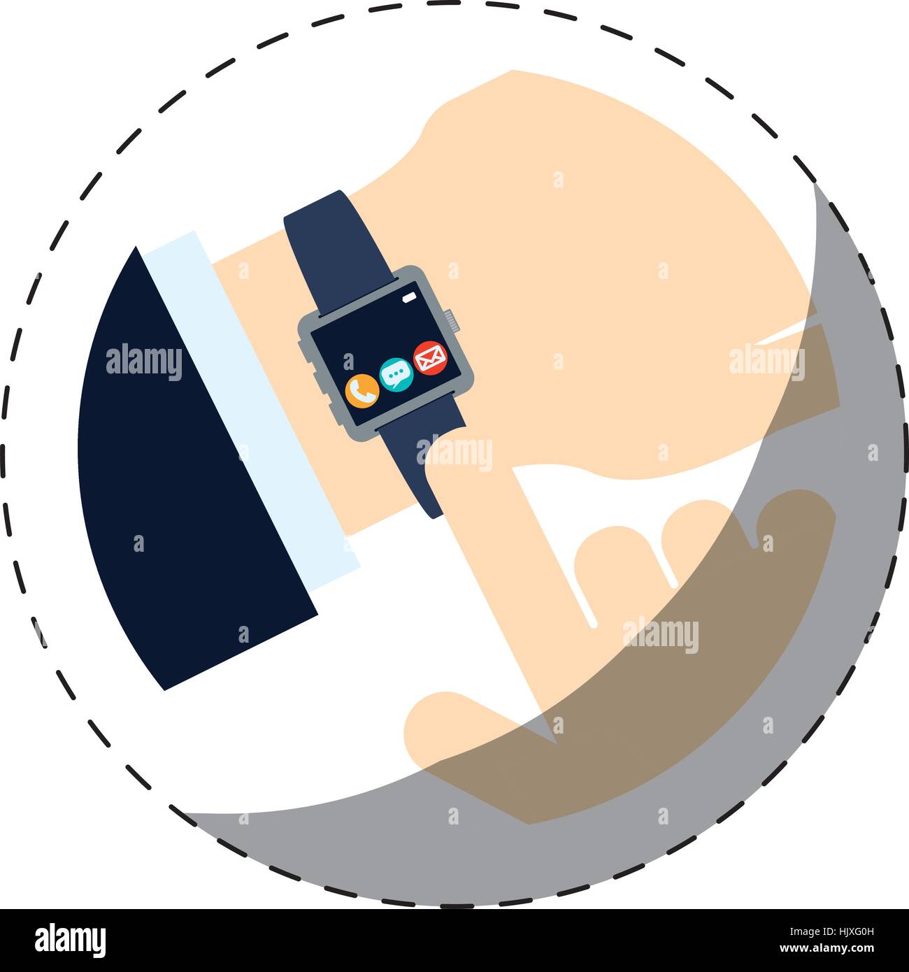 smartwatch button thumbnail icon imagevector illustration design Stock ...