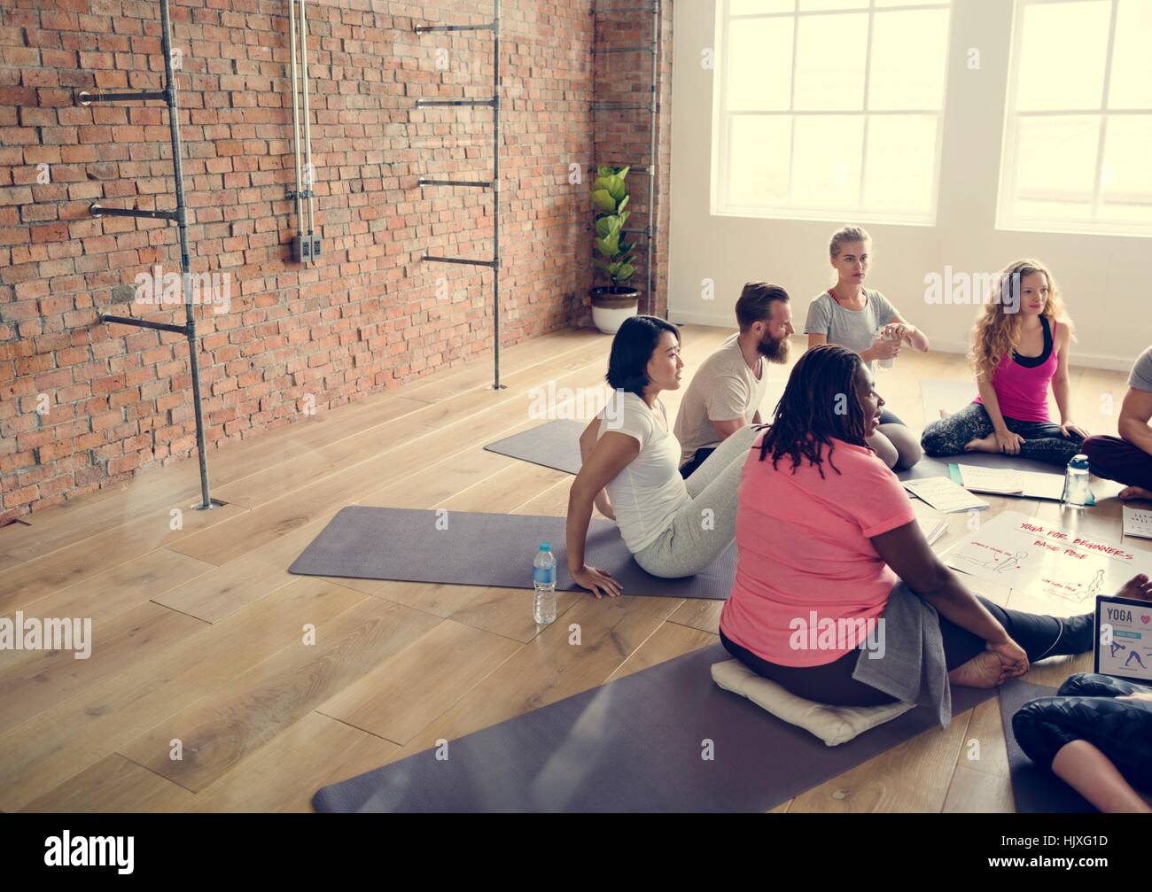 Exercise International Group Relaxation Fitness Concept Stock Photo - Alamy