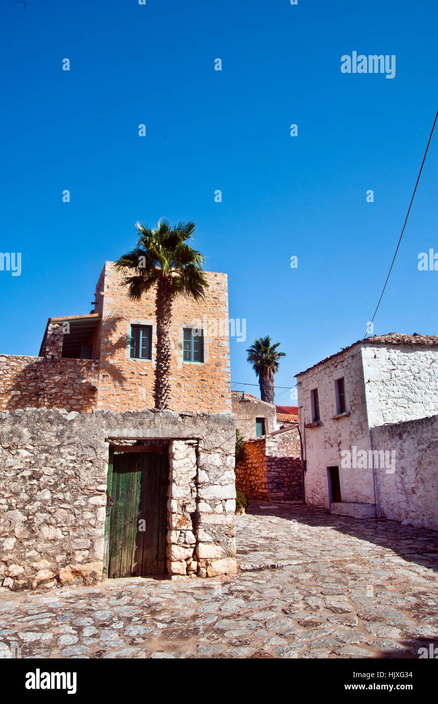 europe, greece, peloponnese, mani, areopoli, town Stock Photo - Alamy