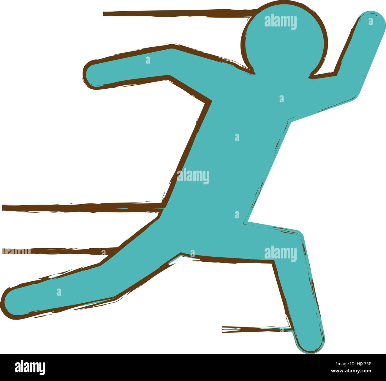 Running man pictogram icon image hi-res stock photography and images ...