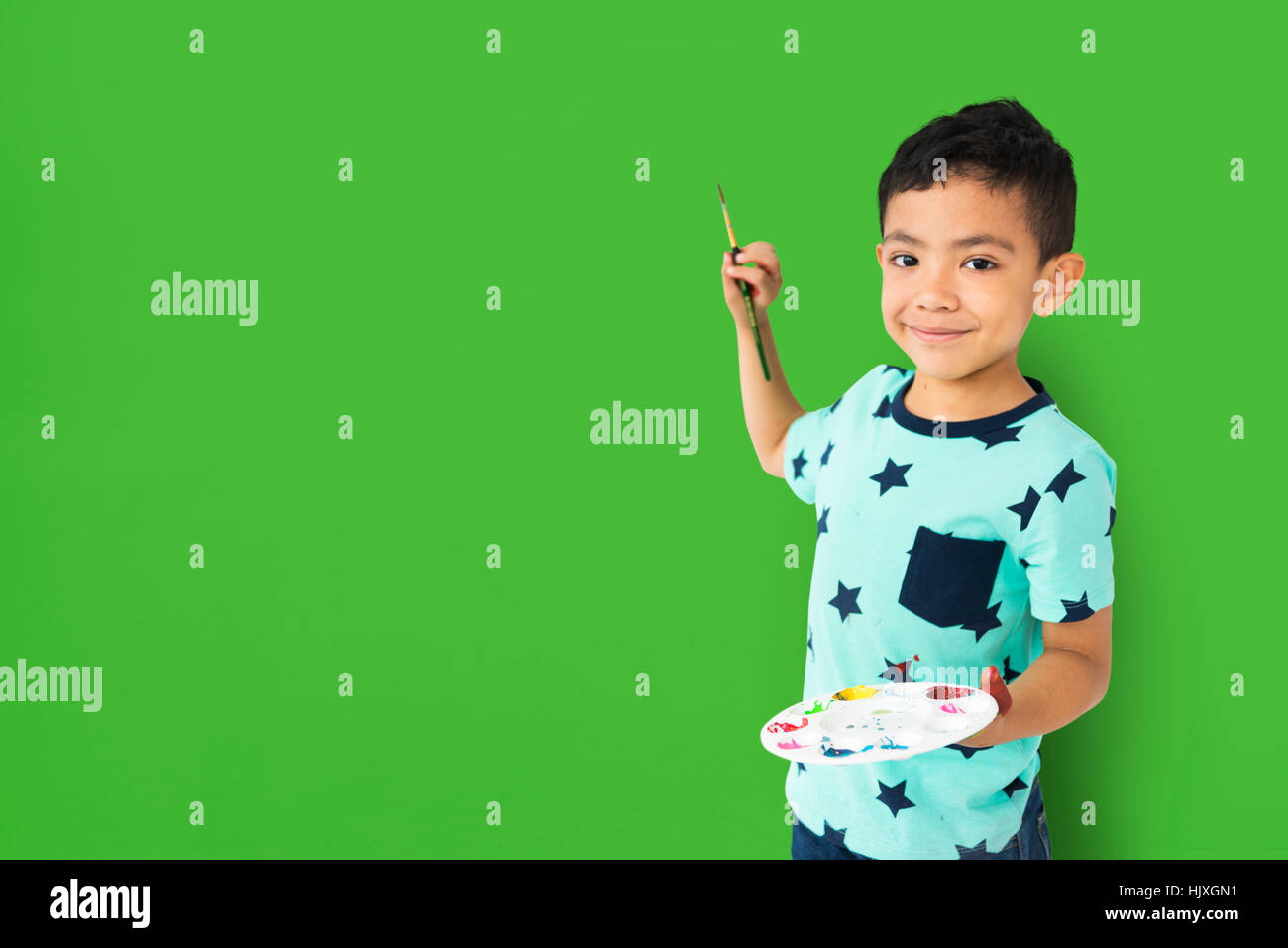 Boy Artwork Kid Child Creative Imagination Concept Stock Photo - Alamy