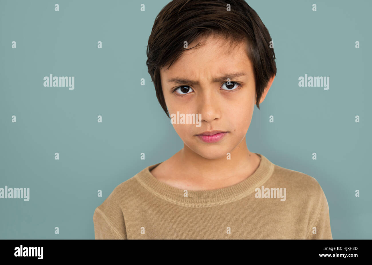 Little Boy Frowning Sad Concept Stock Photo - Alamy