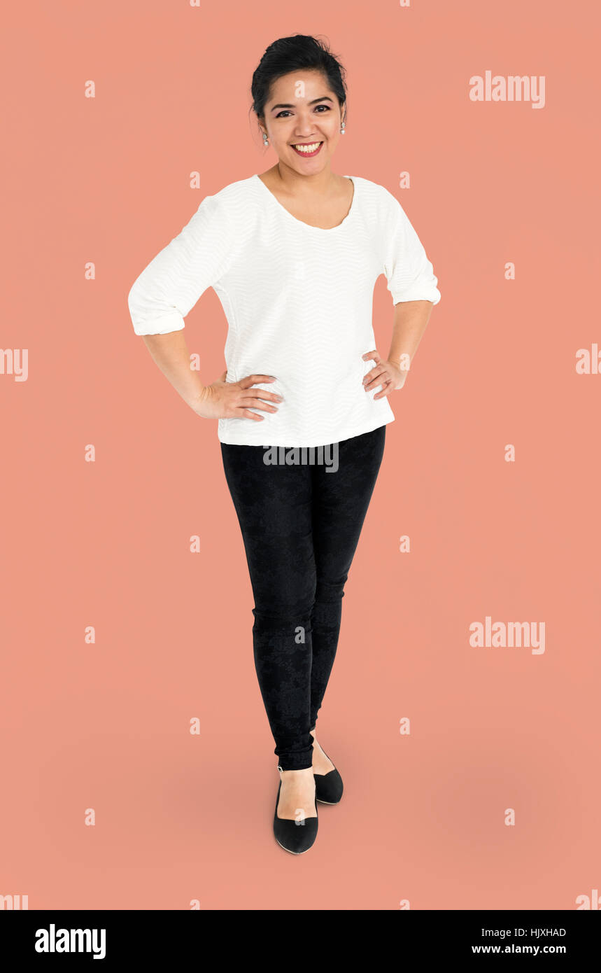 Female Standing Pose Studio Concept Stock Photo - Alamy
