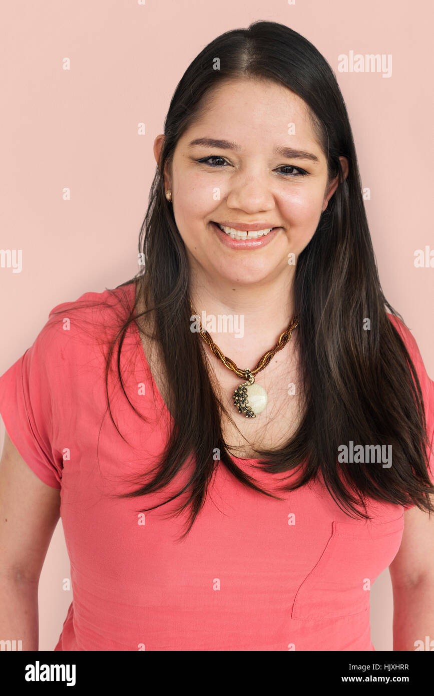 Woman Smiling Happiness Portrait Concept Stock Photo - Alamy