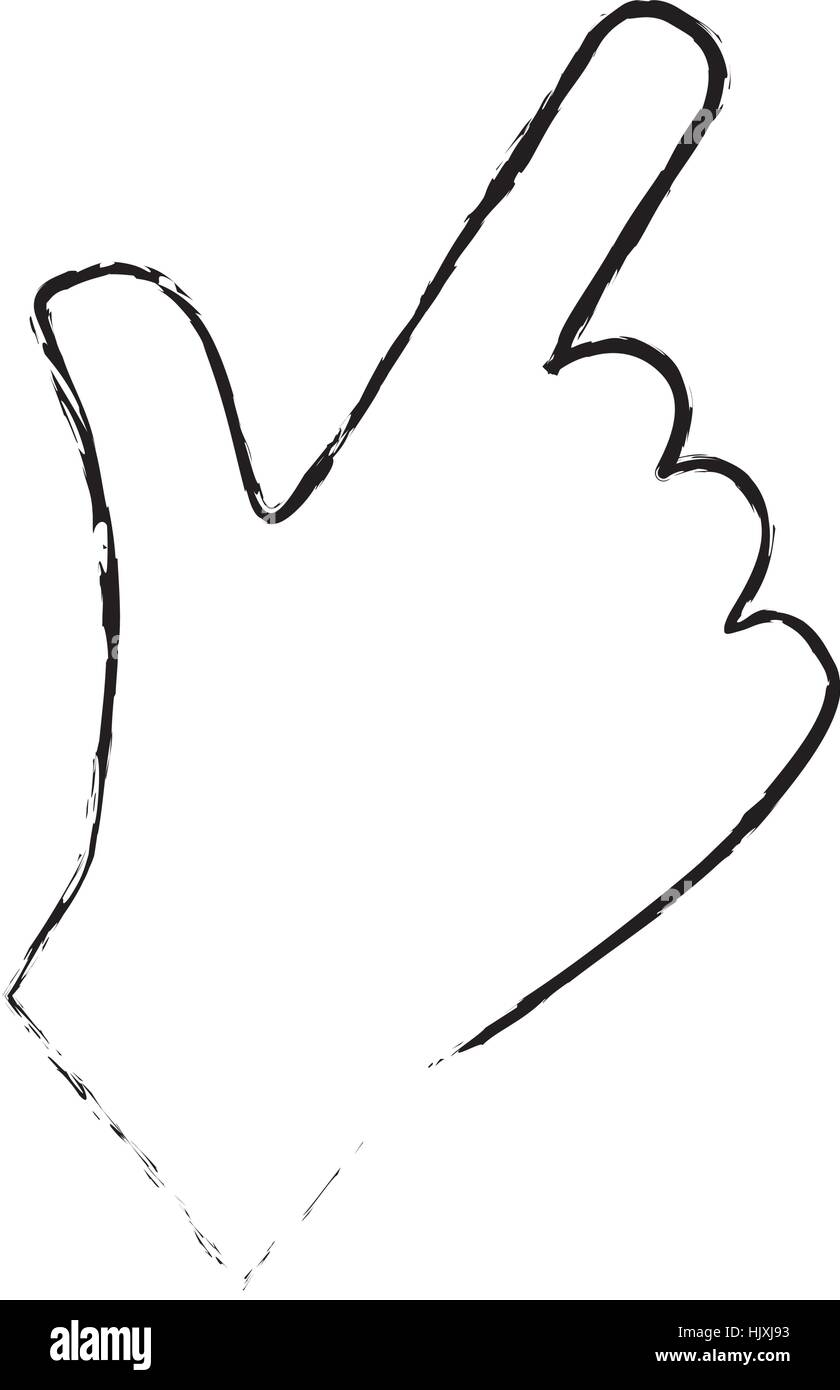 Hand touching something icon vector illustration graphic design Stock ...