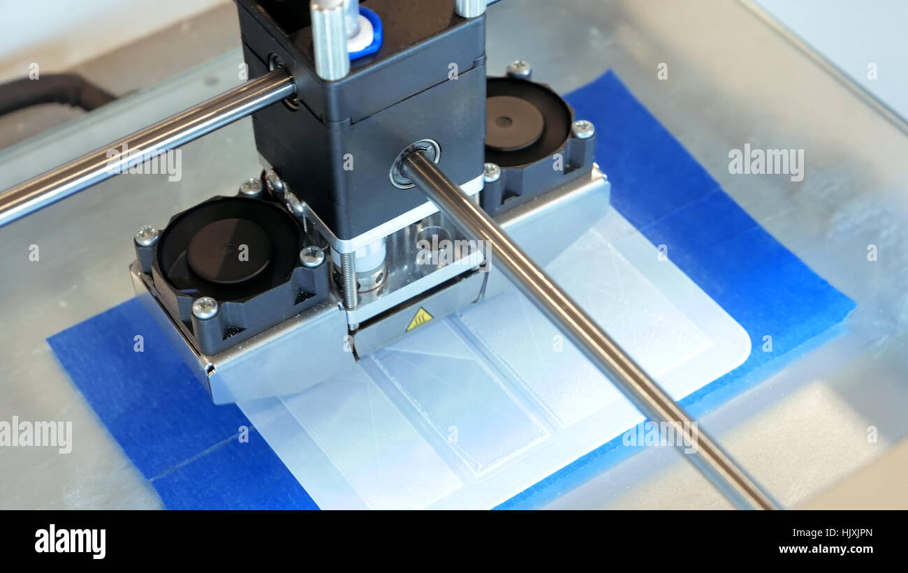 Three dimensional plastic 3d printer Stock Photo - Alamy