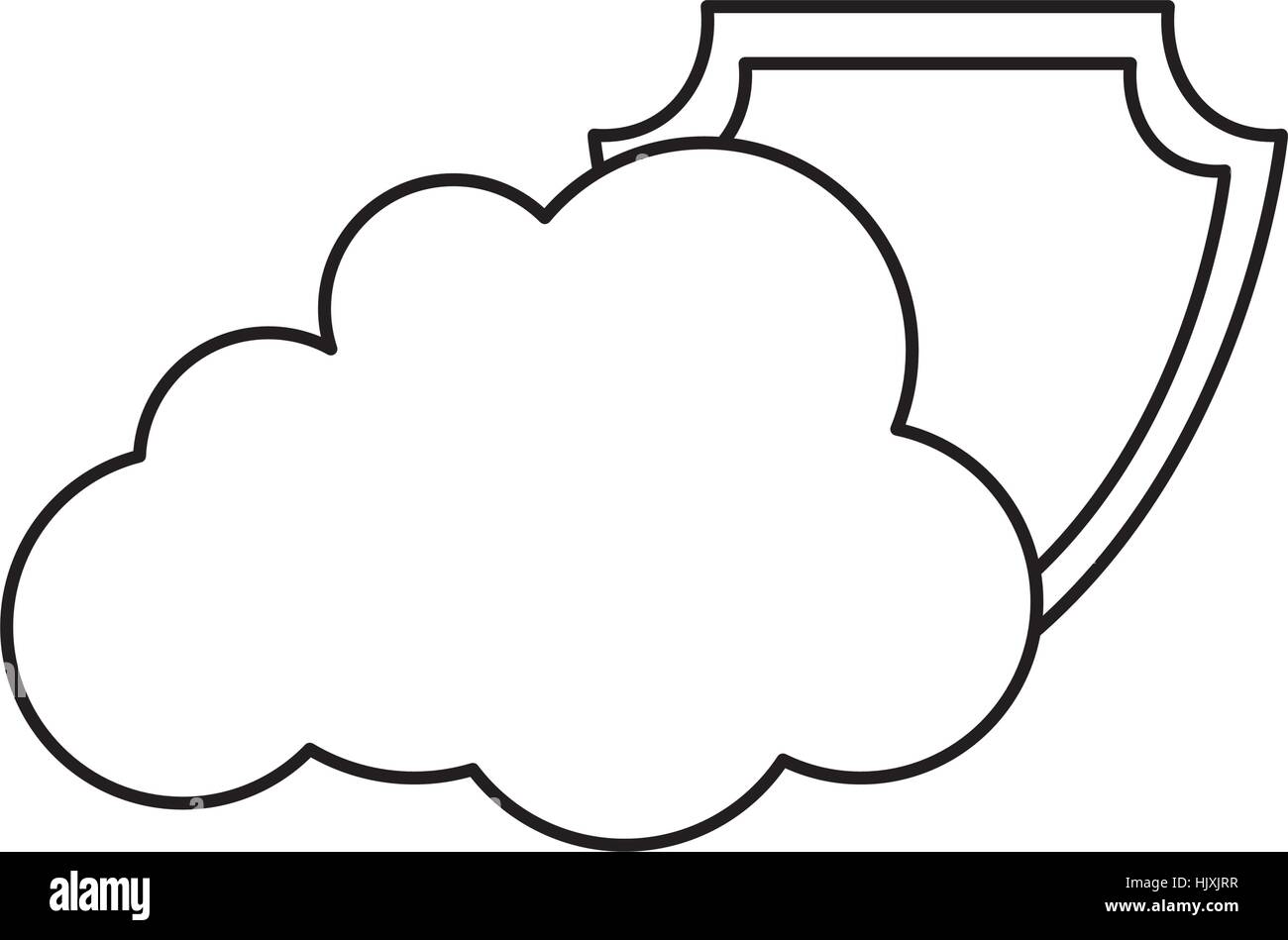 Cloud computing security system icon vector illustration graphic design ...