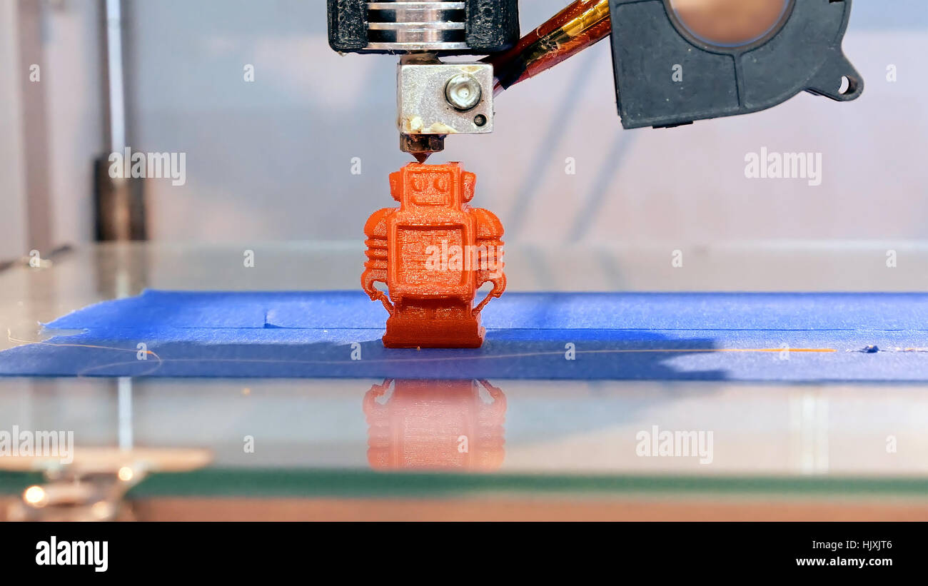 Three dimensional plastic 3d printer Stock Photo - Alamy