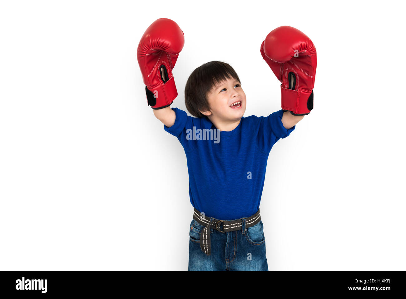 Little Boy Kid Adorable Cute Boxing Portrait Concept Stock Photo - Alamy