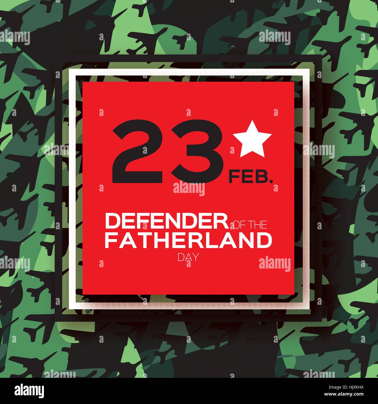 Happy Defender of the Fatherland day. 23 February Greeting card for men ...