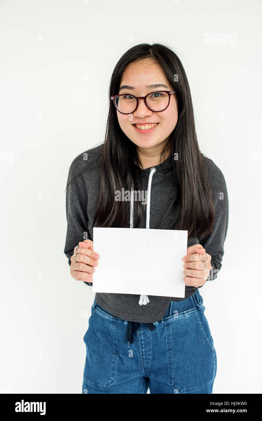 People Holding Empty Blank Copy Space Concept Stock Photo - Alamy