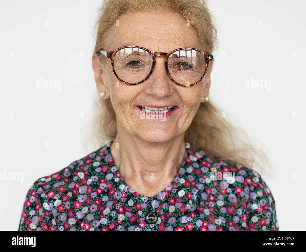 Senior Adult Woman Smiling Hapiness Portrait Concept Stock Photo - Alamy